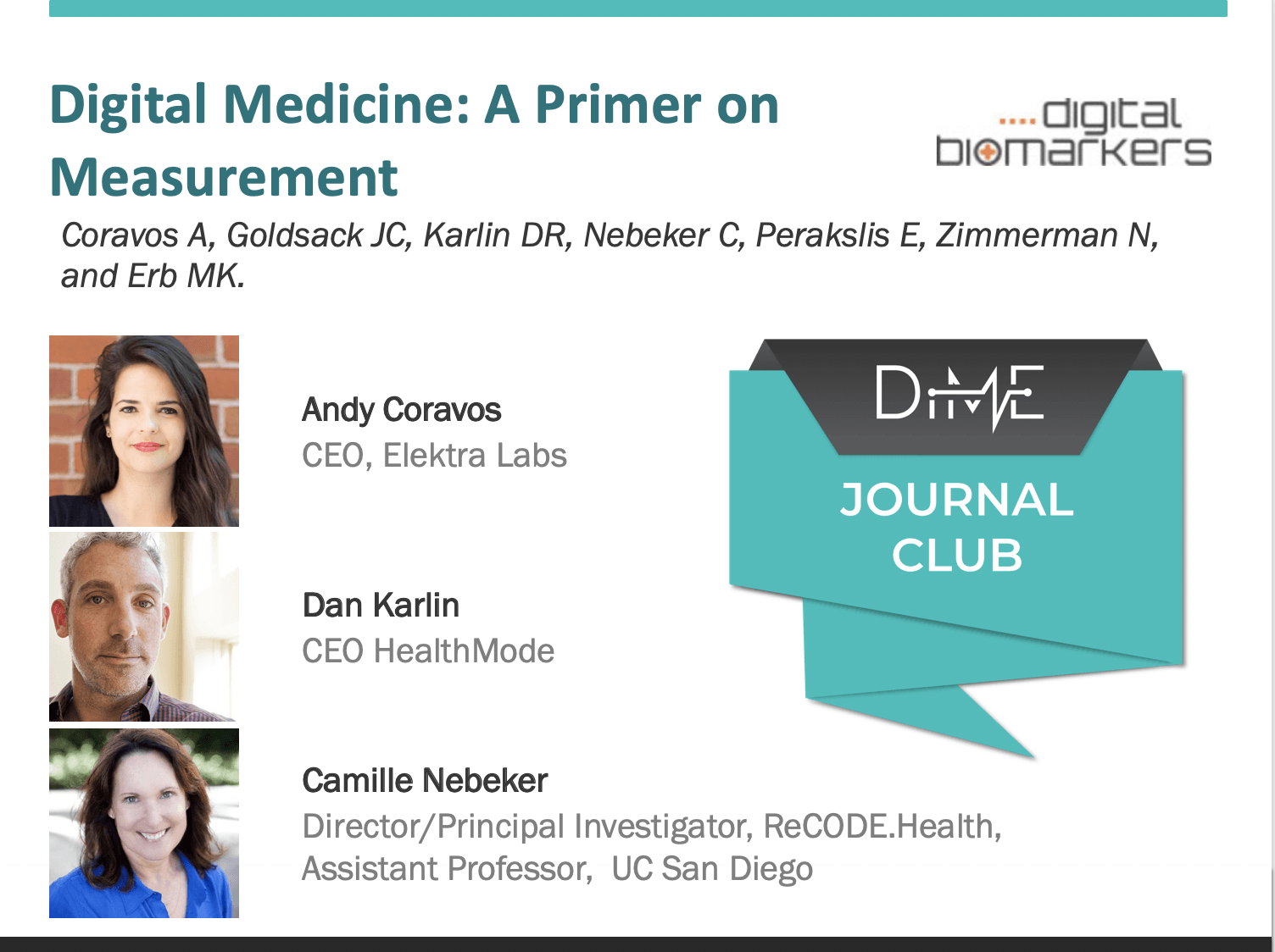 Digital Medicine: A Primer on Measurement – Digital Medicine Society (DiMe)